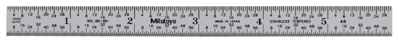 Steel Rule, Fully-Flexible Rule 6", Inch | Milo Tools